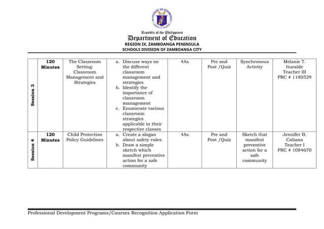 School Learning Action Cell for 2024 - 2025 | DOCX