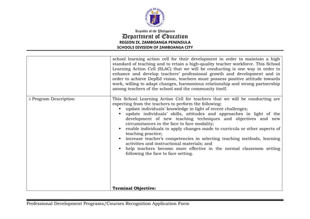 School Learning Action Cell for 2024 - 2025 | DOCX