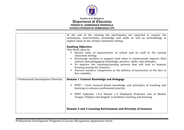 School Learning Action Cell for 2024 - 2025 | DOCX