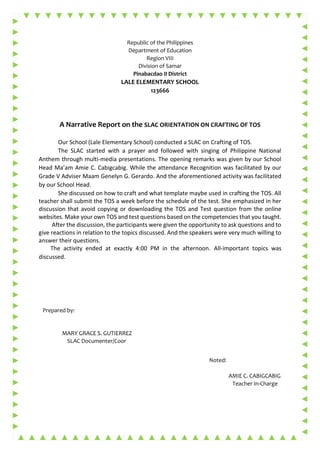 SLAc ACR for Crafting TOS- (10-6-23).docx