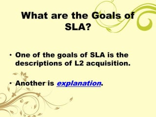 Sla chapter 1 intoduction lutfiana tyas maharani | PPTX