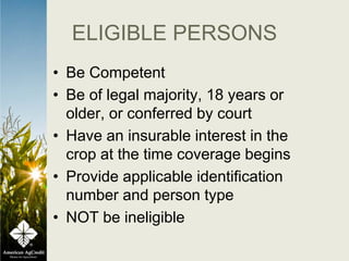 Slack crop insurance basics | PDF