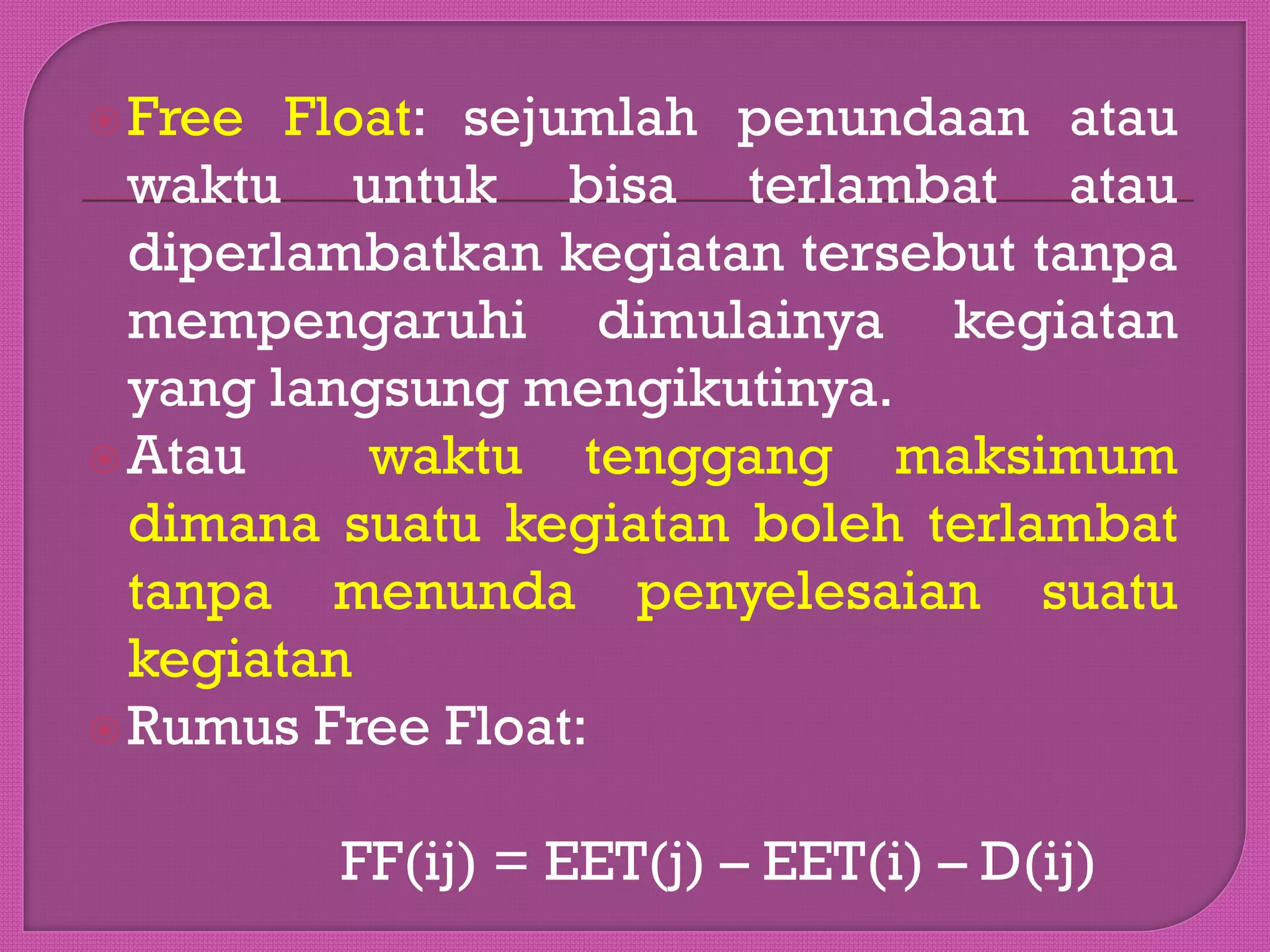 Slack dan float | PDF