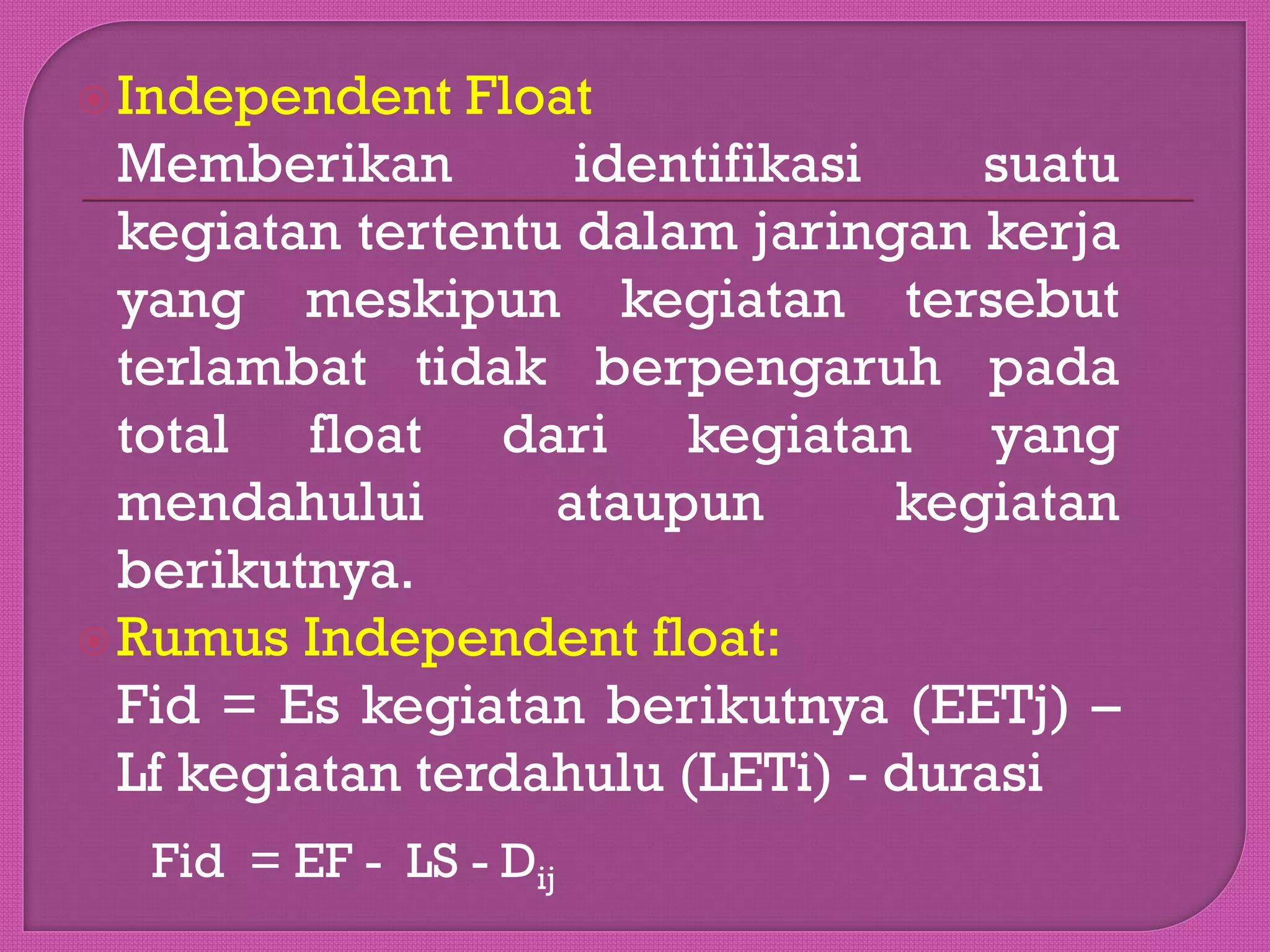 Slack dan float | PDF