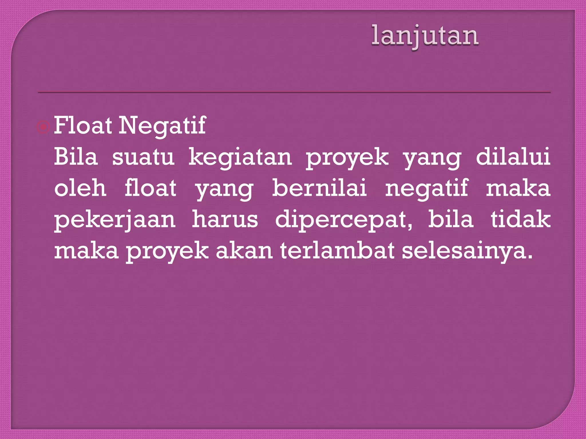 Slack dan float | PDF