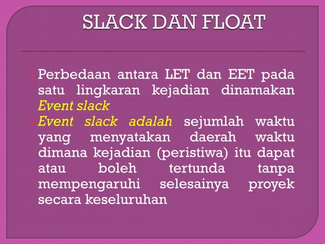 Slack dan float | PDF