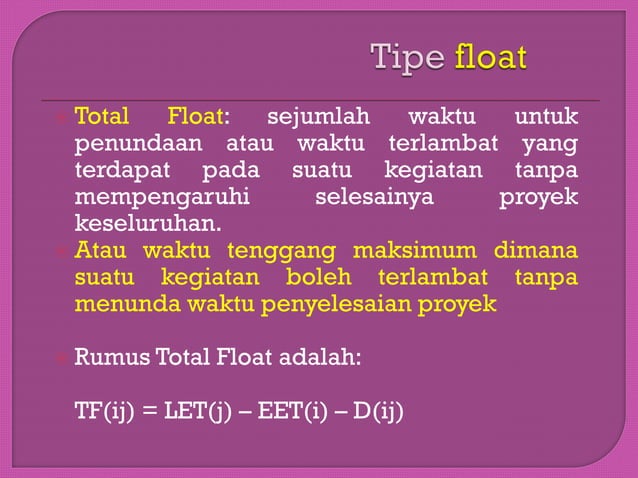 Slack dan float | PDF
