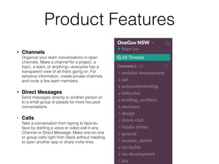 Slack features usecase | PPT | Free Download