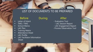 LAC SESSION FOR EDUCATORS | PPTX