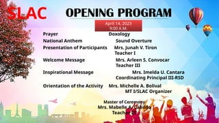 School Learning Action Cell PROGRAM april 14.pptx