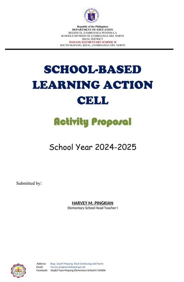 School-Based Learning Action Cell Proposal | DOCX