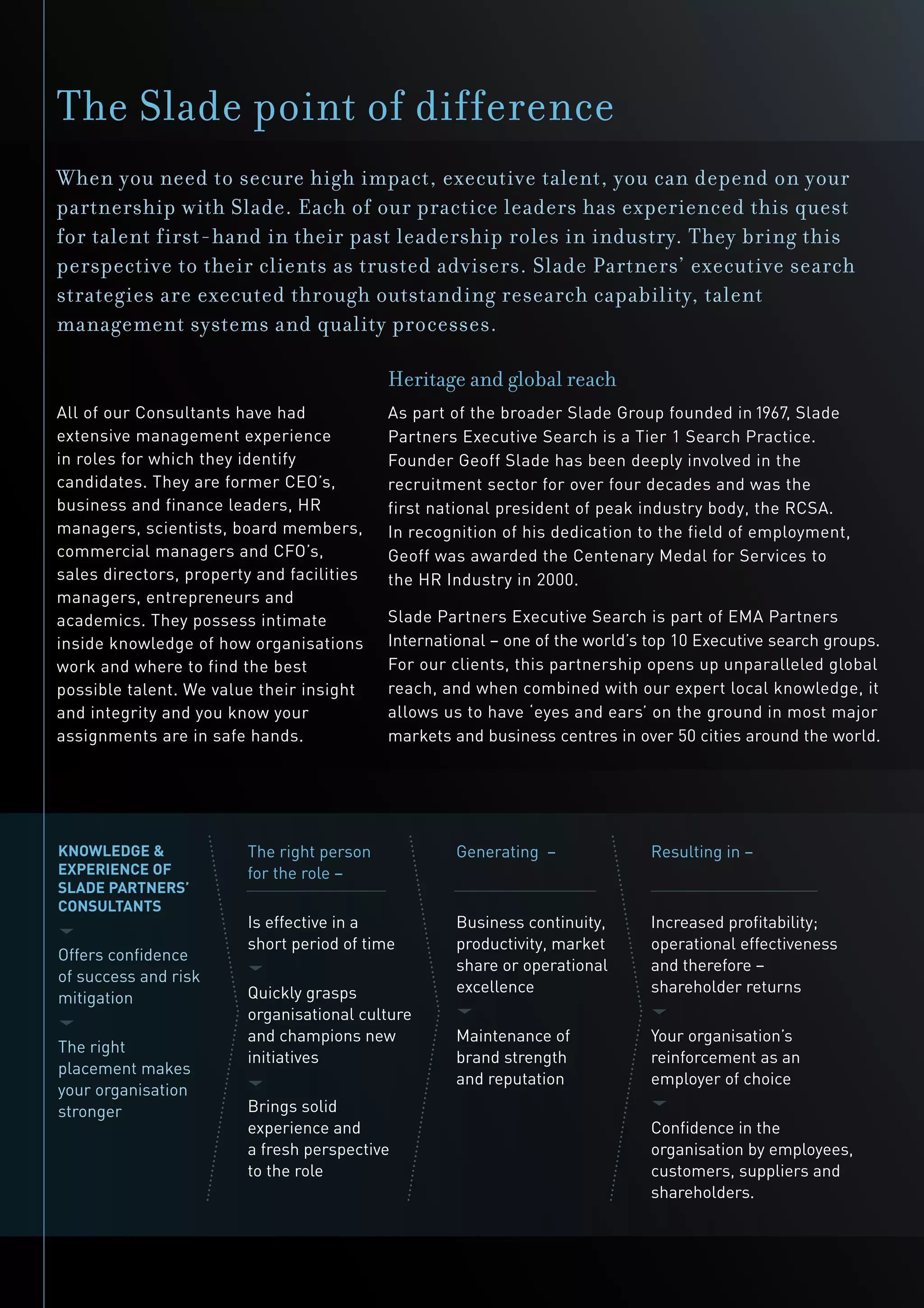 Slade Partners Brochure 2011 | PDF