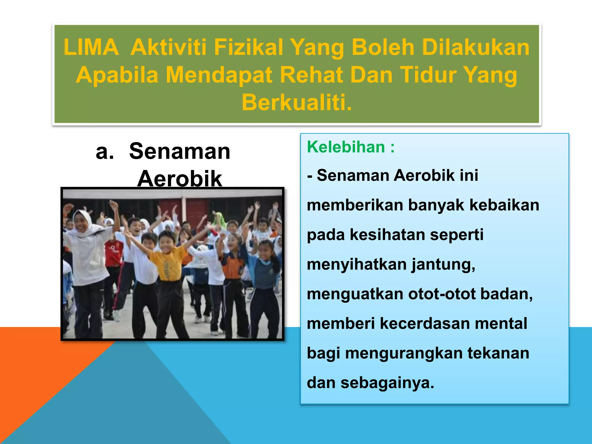 Slaid Gaya Hidup Sihat ( Kepentingan Rehat Dan Tidur Yang Berkualiti ).pptx