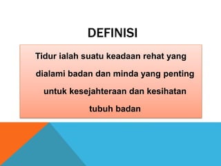 Slaid Gaya Hidup Sihat ( Kepentingan Rehat Dan Tidur Yang Berkualiti ).pptx