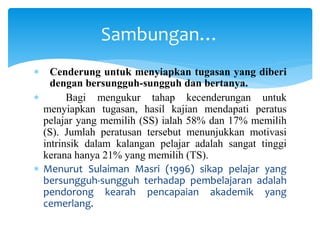 Faktor Motivasi Ke Atas Pelajar Beraliran Agama Dalam Pembelajaran ...
