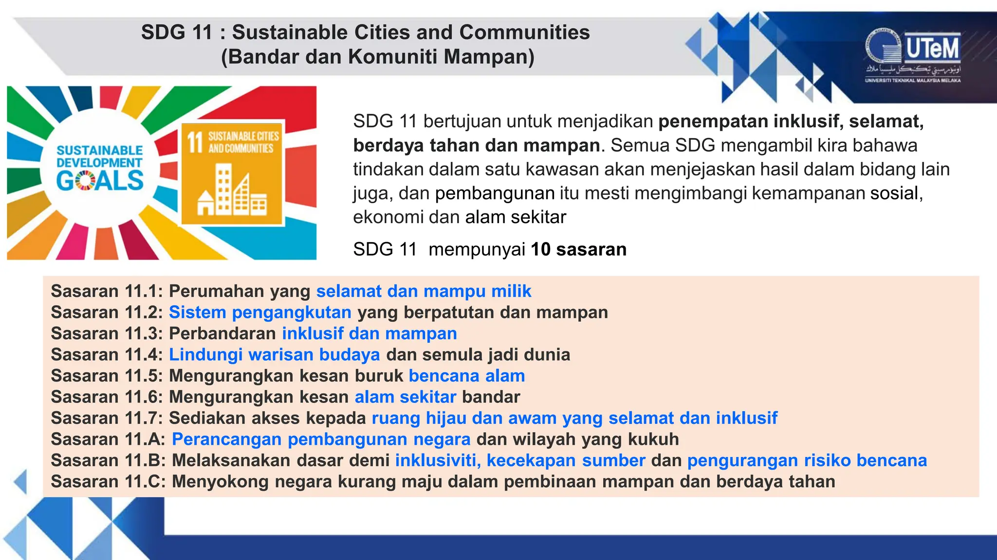 Pengenalan lengkap SDG sumber dari UTem Malaysia | PDF