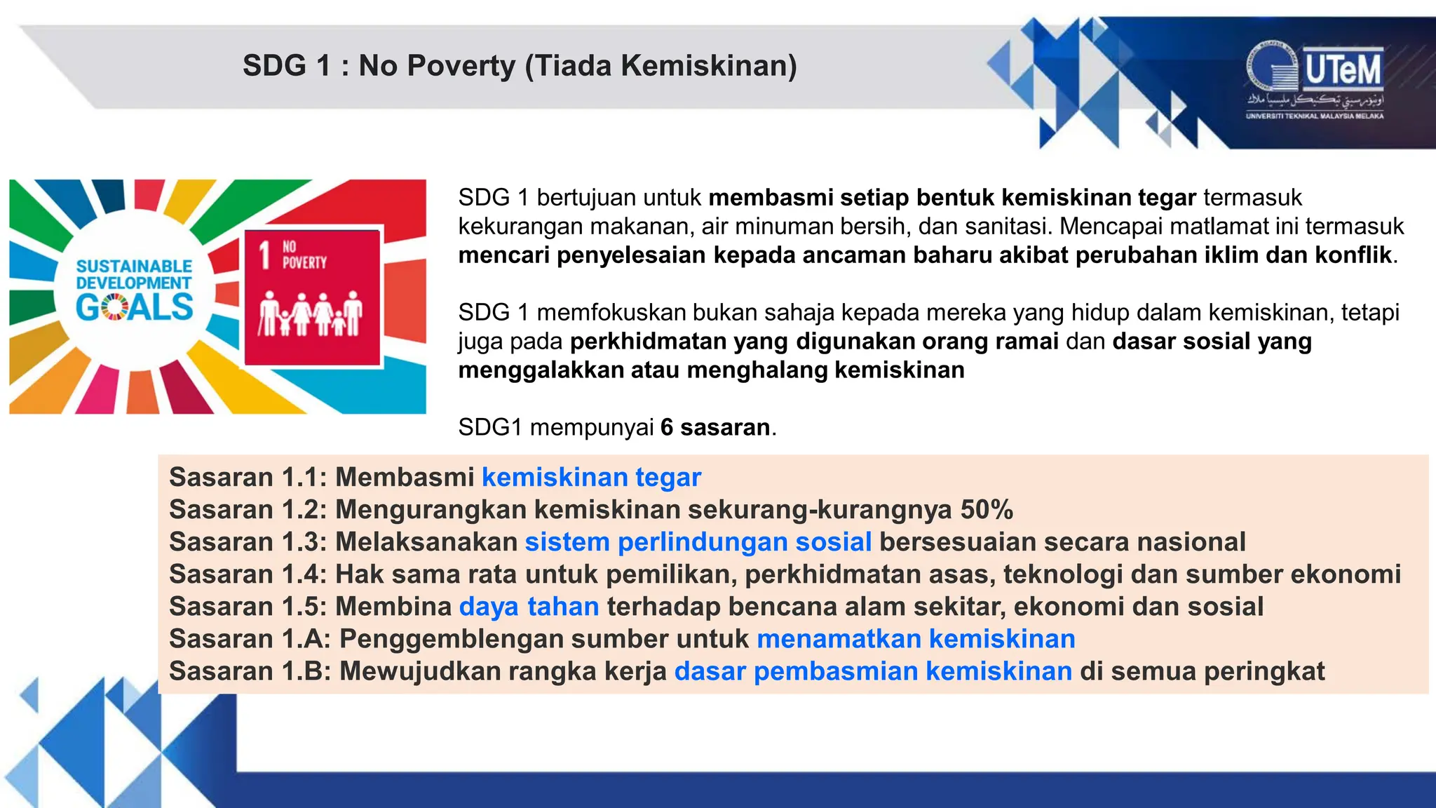 Pengenalan lengkap SDG sumber dari UTem Malaysia | PDF