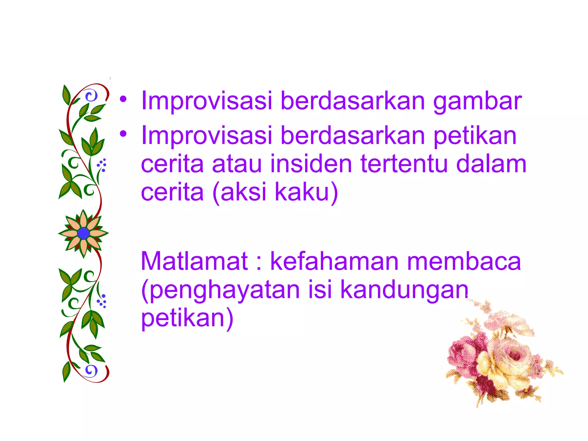 Slaid ppt g improvisasi | PPT