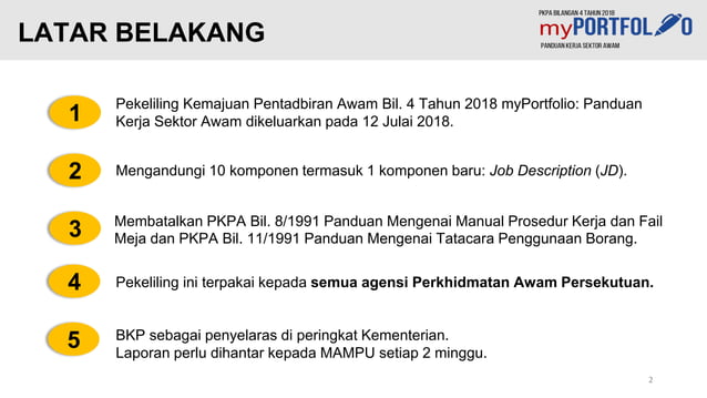 Slaid taklimat my portfolio guru | PPT