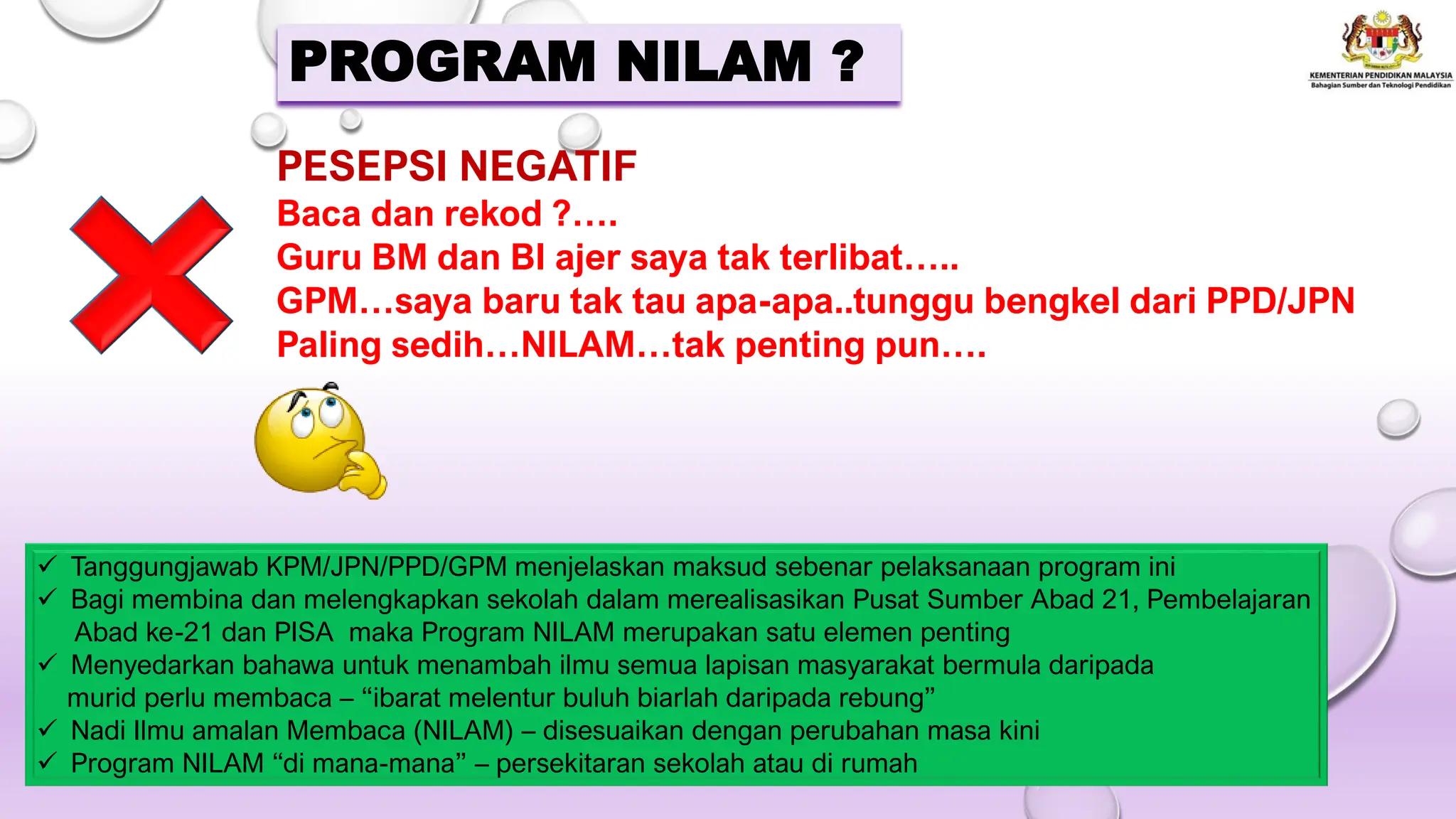 Slaid Taklimat Program NILAM 2021 malaysia | PDF