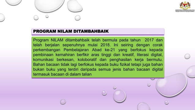 Slaid Taklimat Program NILAM 2021 malaysia | PDF