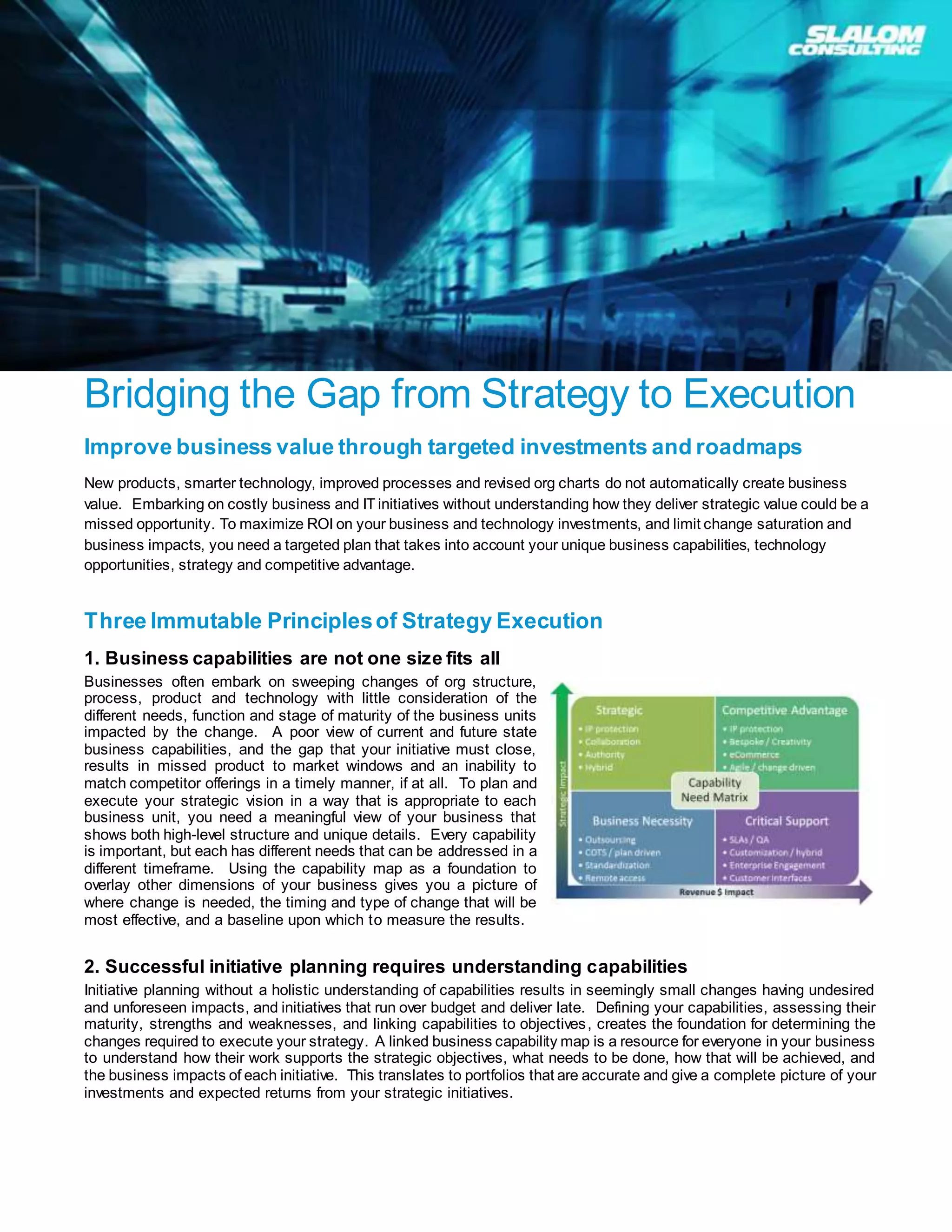 Bridging the Gap from Strategy to Execution | DOCX