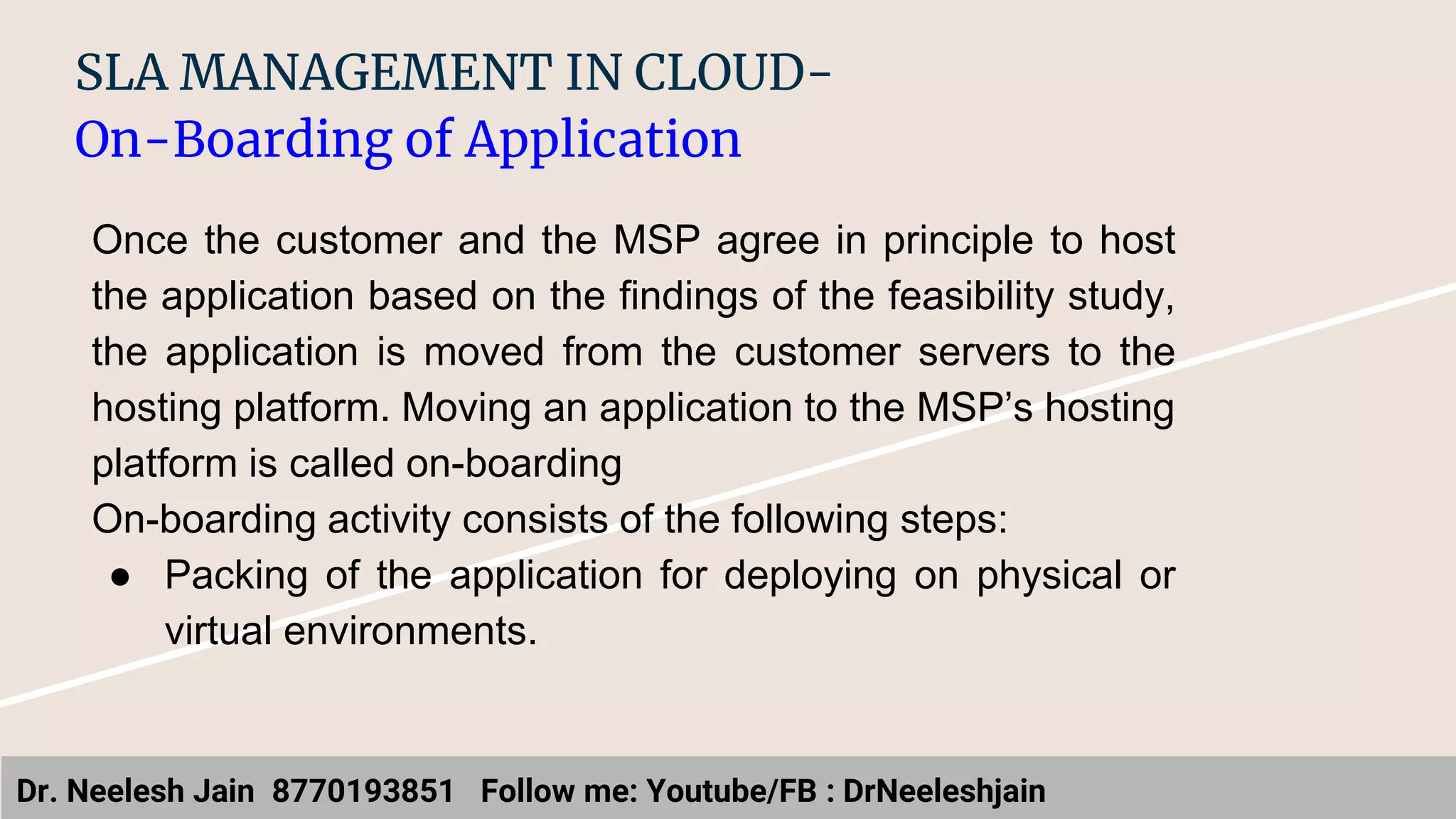 SLA Management in Cloud | PPTX | Cloud Computing | Internet