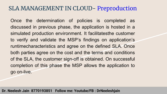 SLA Management in Cloud | PPTX | Cloud Computing | Internet