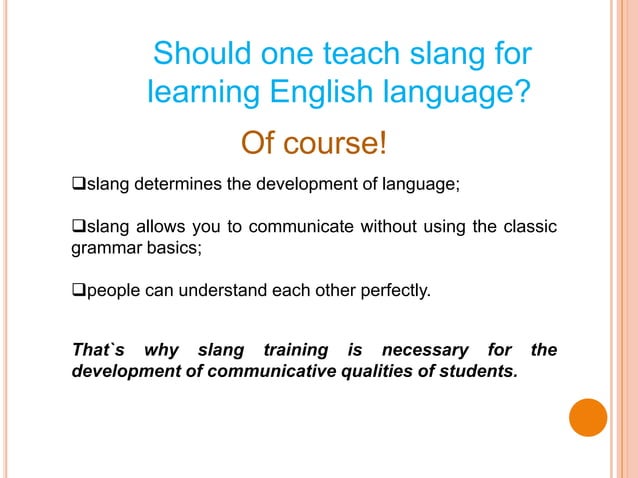 Slang | PPT