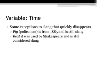 Slang | PPTX