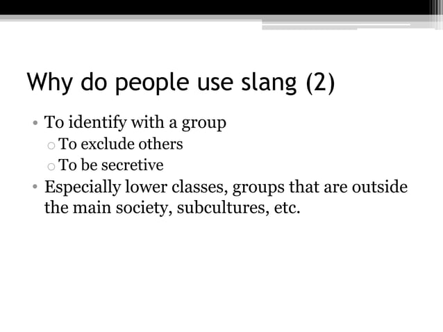 Slang | PPT