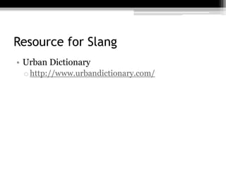 Slang | PPTX