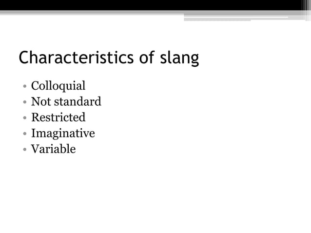 Slang | PPTX