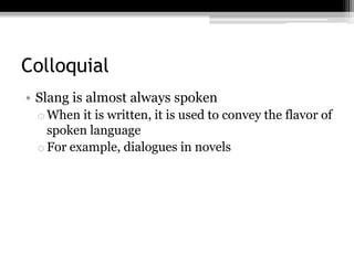 Slang | PPTX