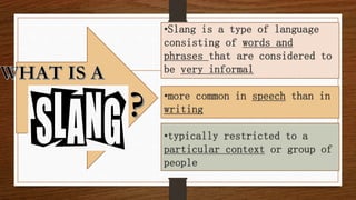 Slangs Lingüística | PPT