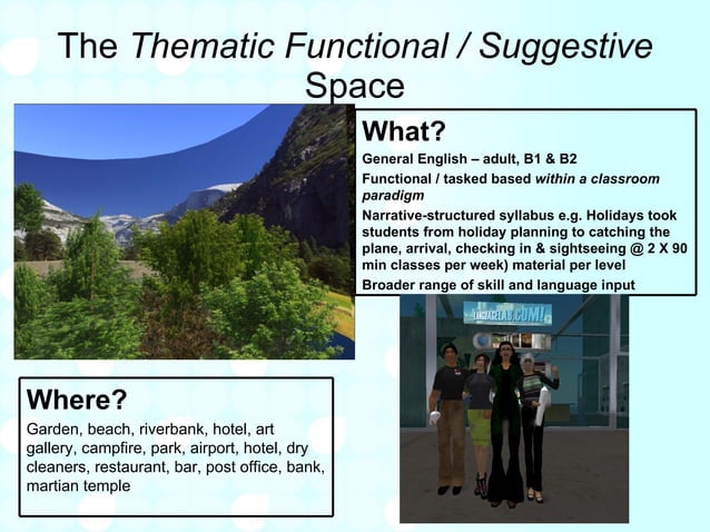 Learning in virtual worlds - the role of the classroom | PPT