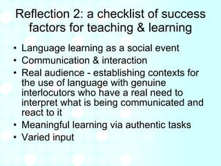 Learning in virtual worlds - the role of the classroom | PPT