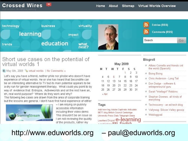 Learning in virtual worlds - the role of the classroom | PPT