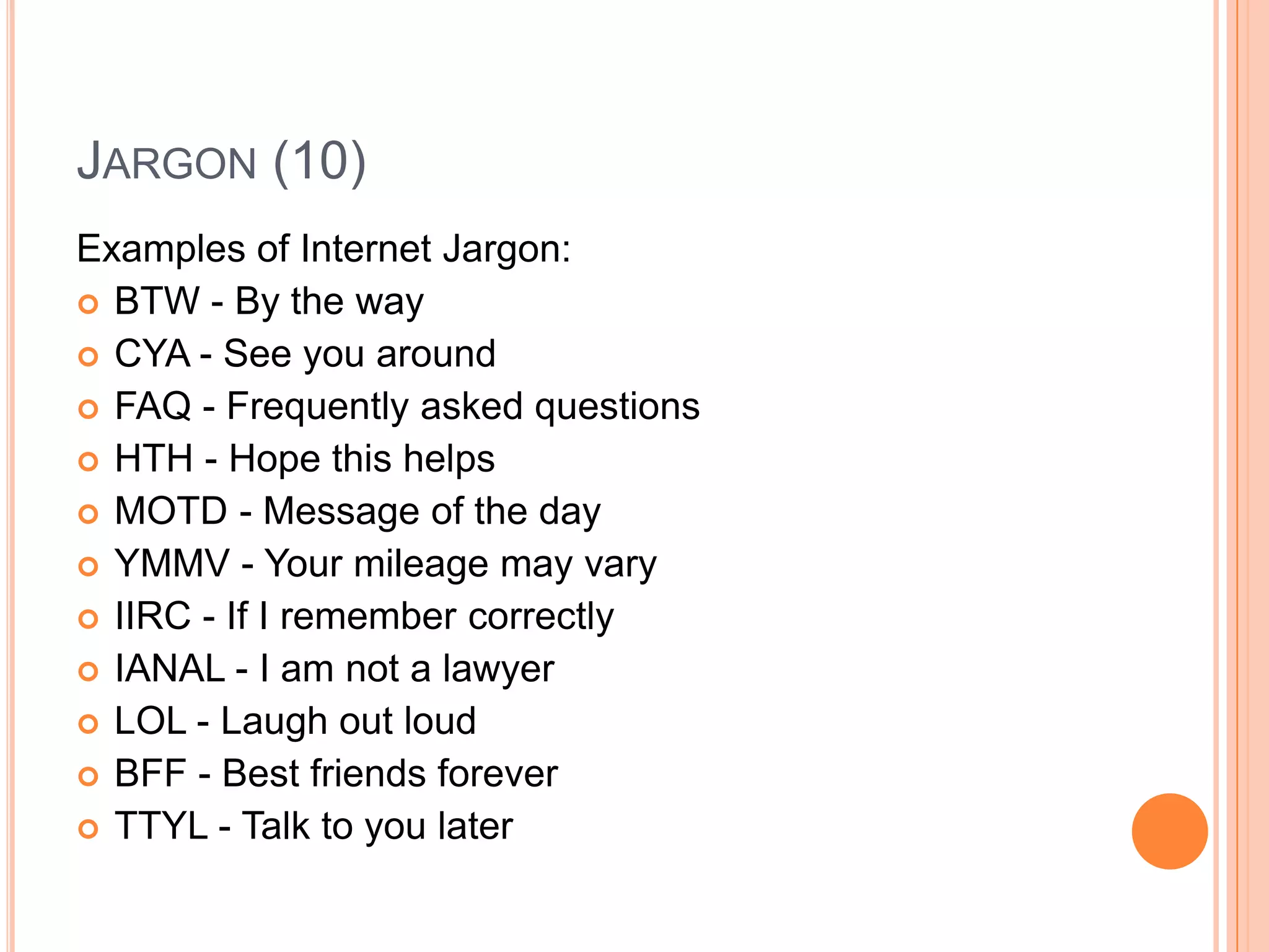 Slang versus jargon | PPTX