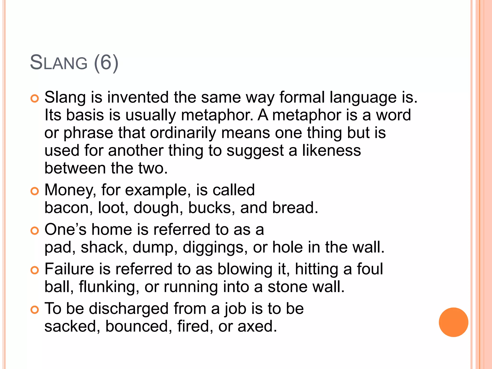 Slang versus jargon | PPTX