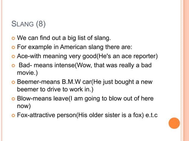 Slang versus jargon | PPTX