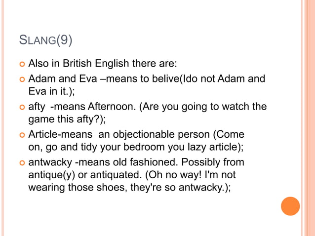 Slang versus jargon | PPTX