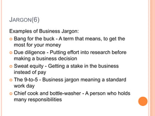Slang versus jargon | PPTX