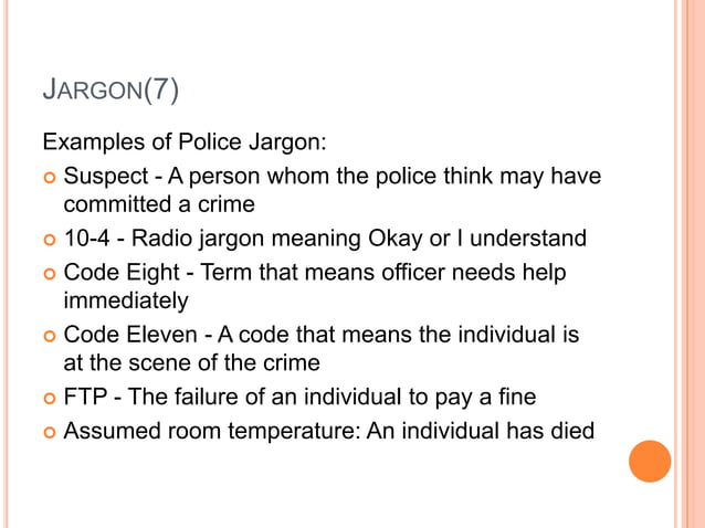 Slang versus jargon | PPTX