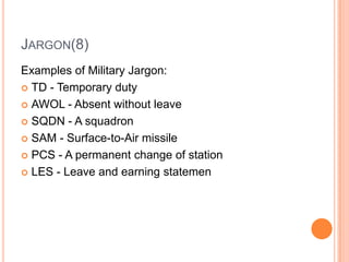 Slang versus jargon | PPTX