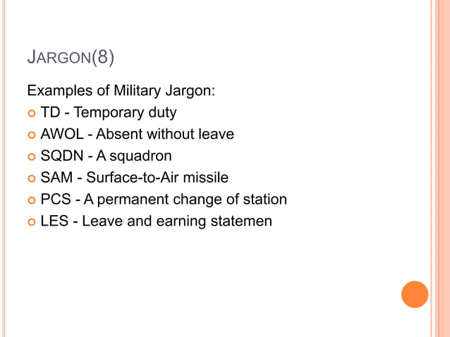 Slang versus jargon | PPTX