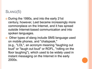 Slang versus jargon | PPTX