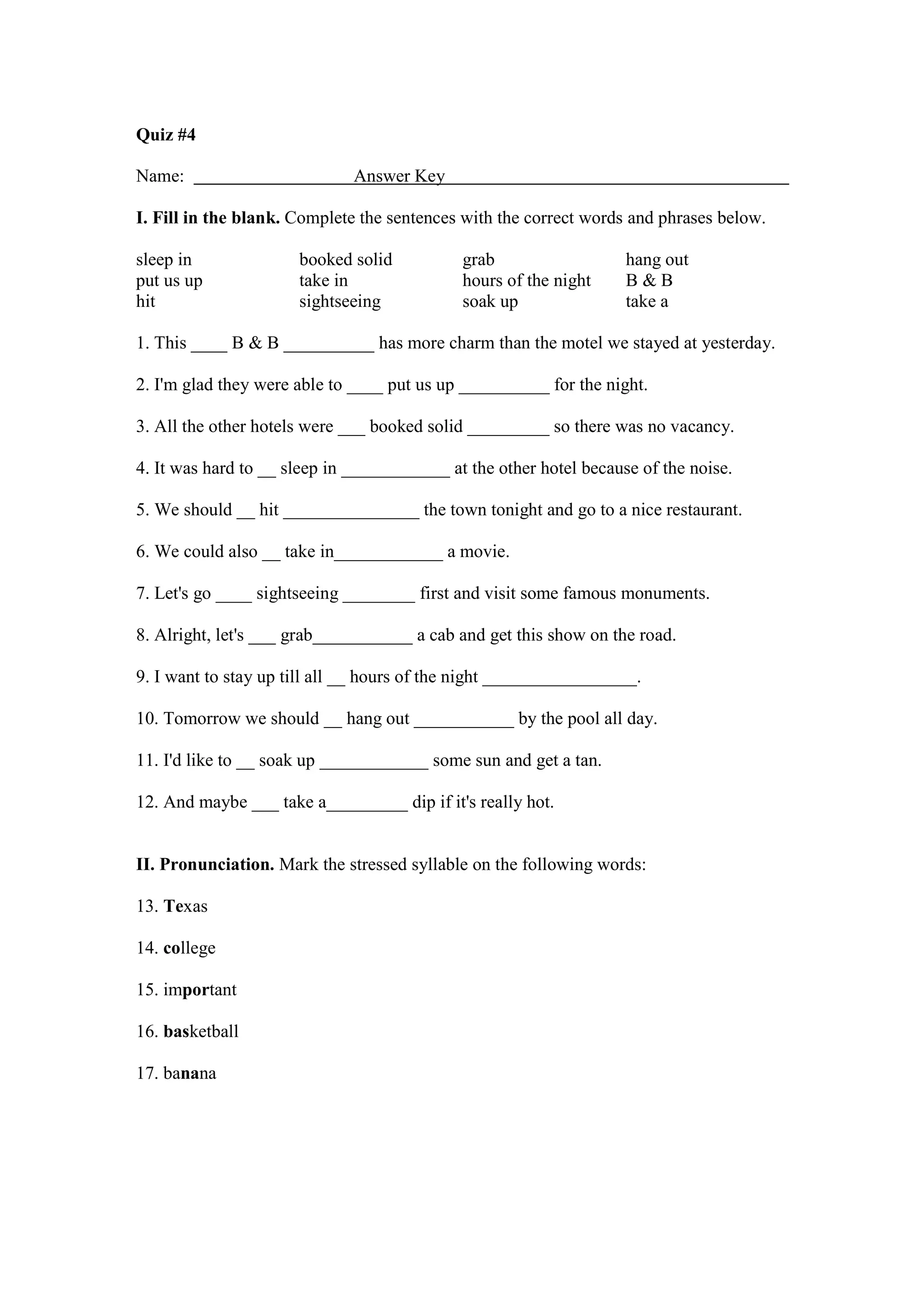 Slang worksheets quizzes | PDF