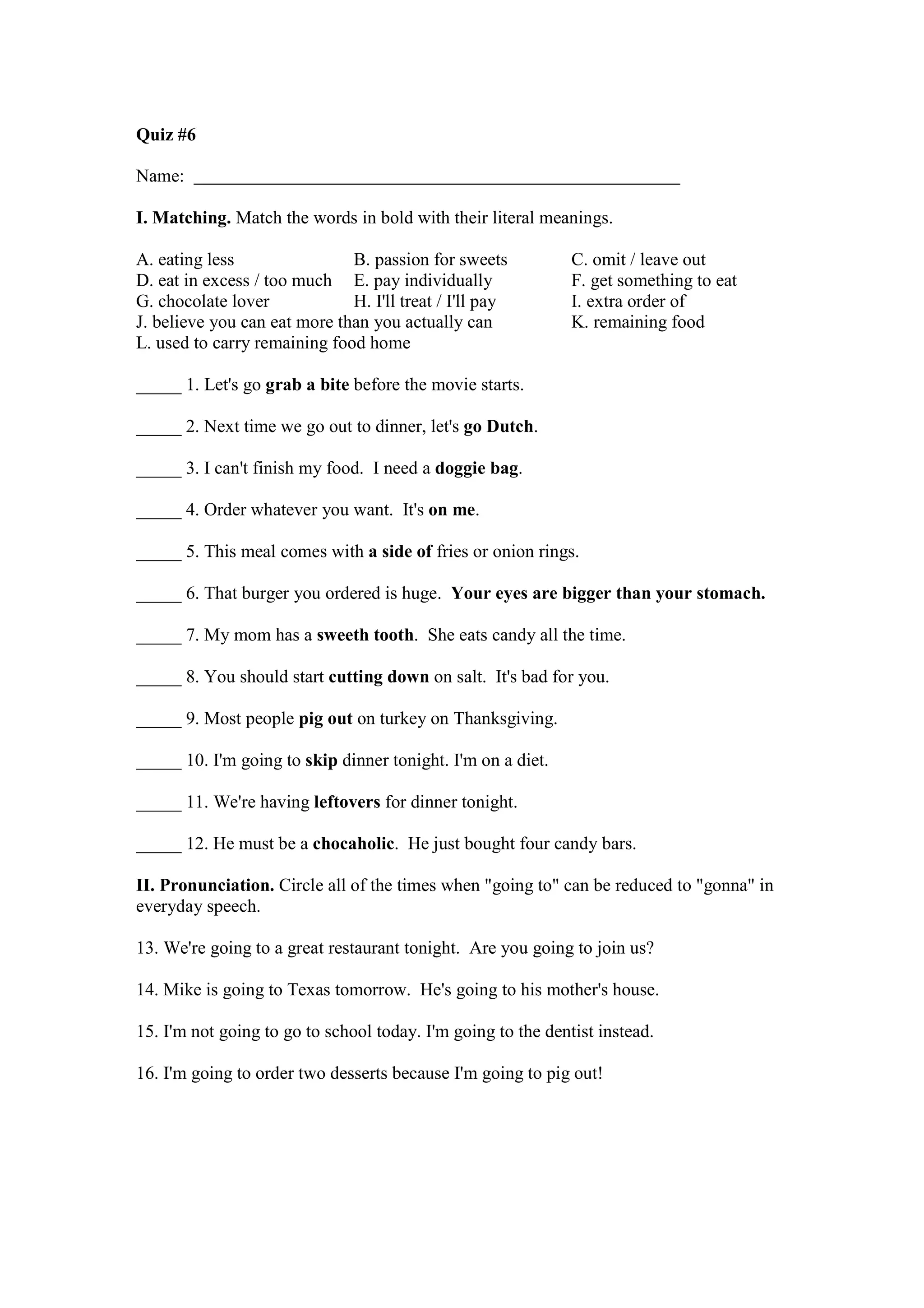 Slang worksheets quizzes | PDF