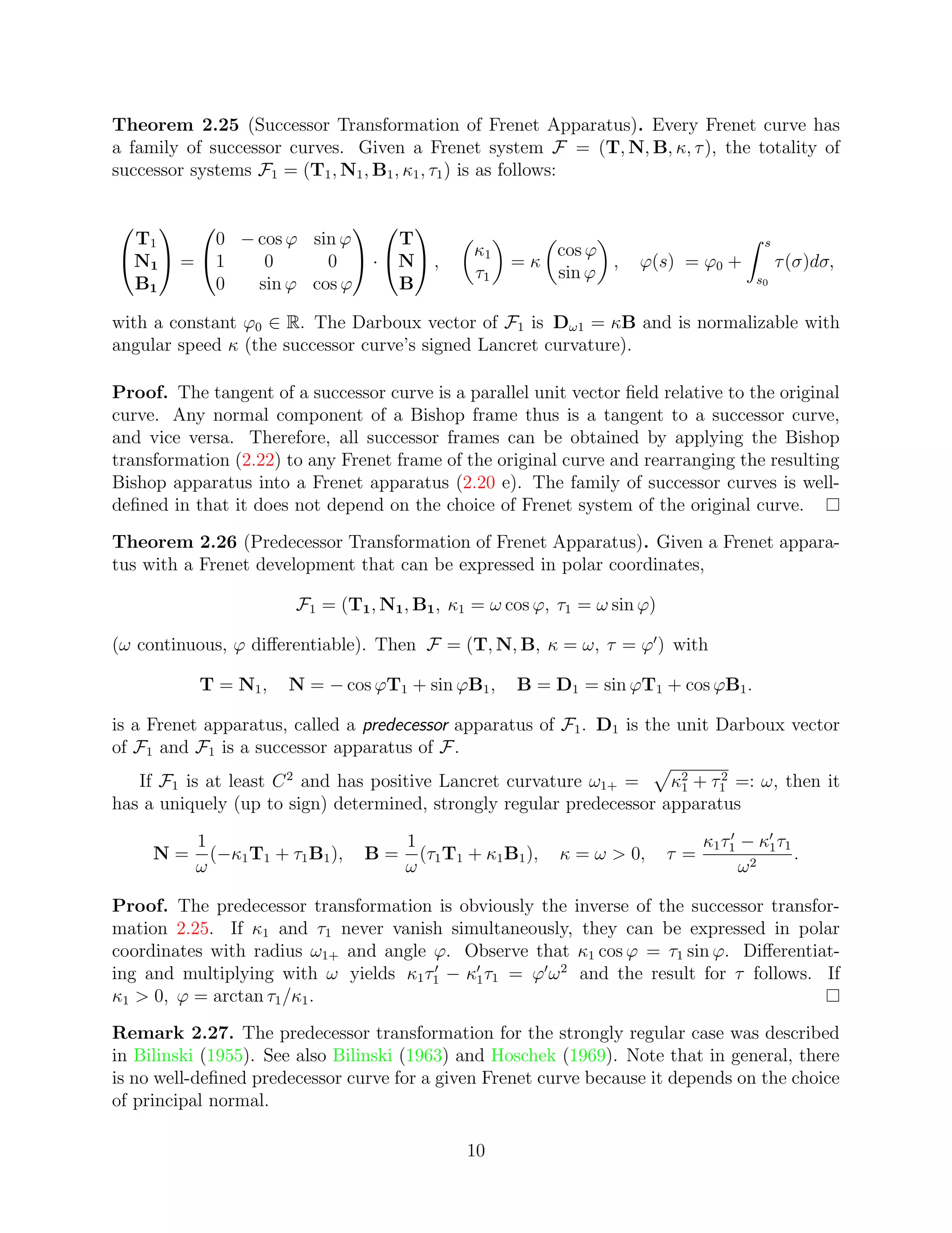 Frenet Curves and Successor Curves: Generic Parametrizations of the Helix and Slant Helix | PDF